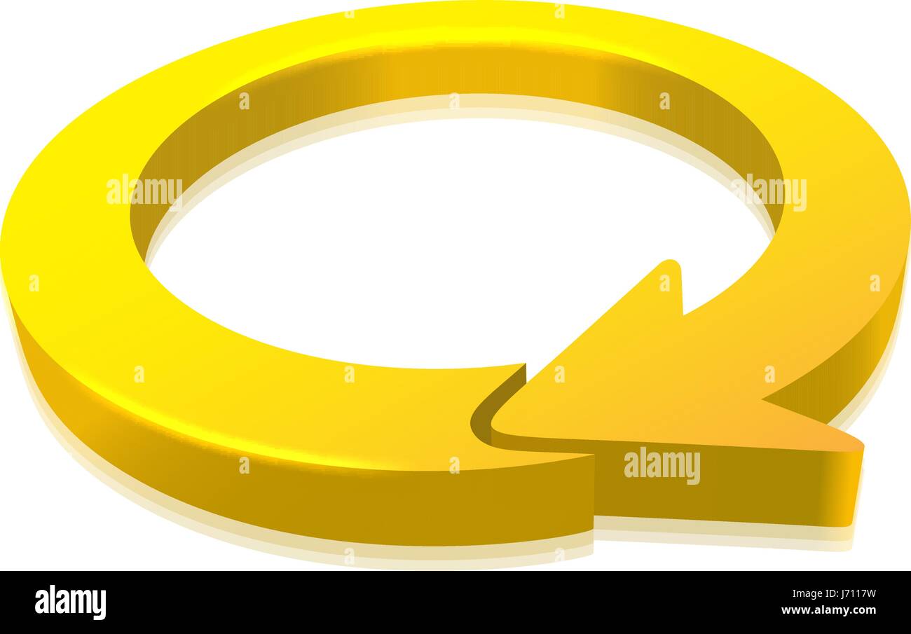 Circular Arrow 3D isolated on white background Stock Vector Image & Art ...