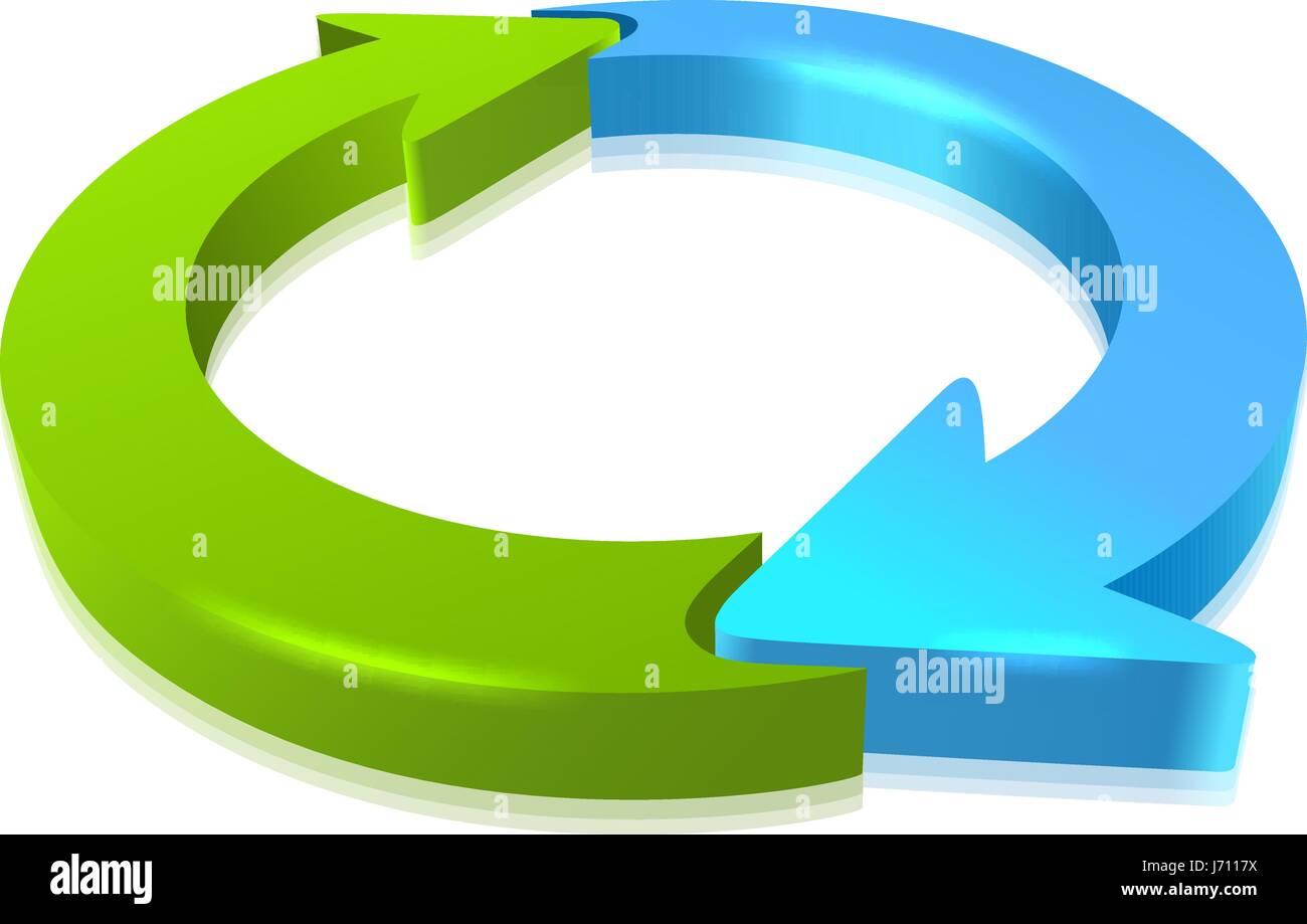 Circular Arrow 3D isolated on white background Stock Vector Image & Art ...