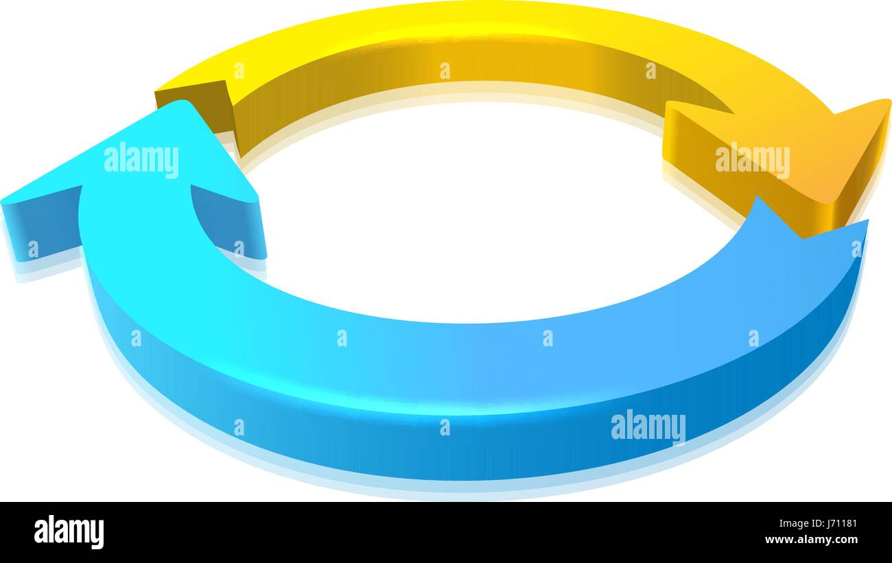 Circular Arrow 3D isolated on white background Stock Vector Image & Art ...