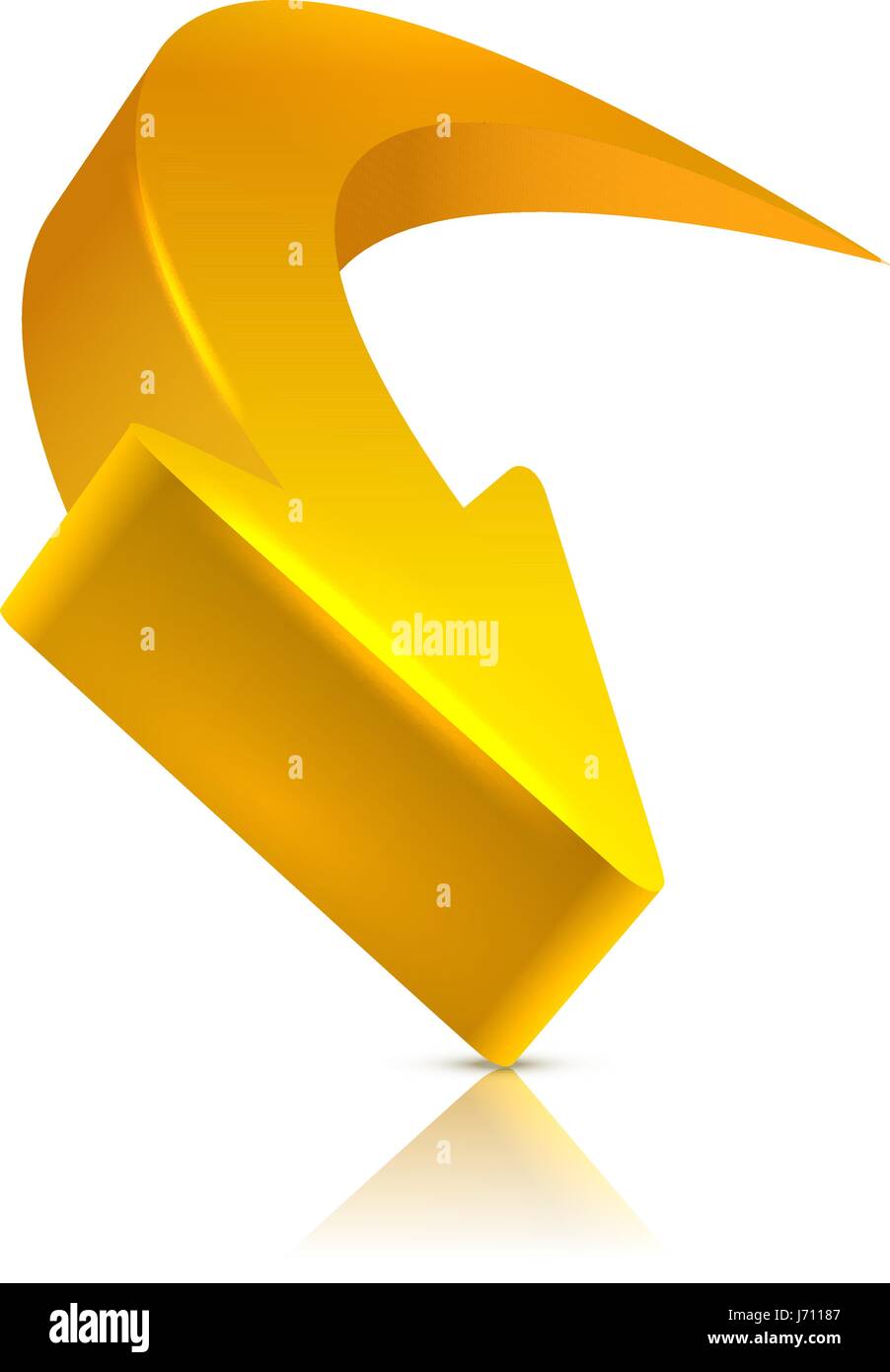 Arrow 3D isolated on white background Stock Vector Image & Art - Alamy