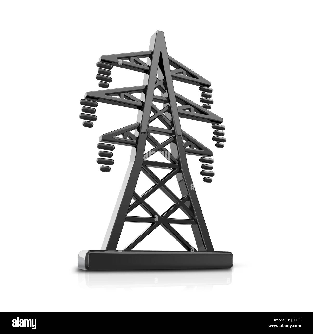 Electric line. Isolated on white background Stock Vector Image & Art ...