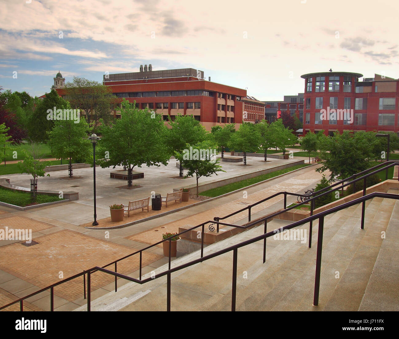 Syracuse, New York, USA. May 21, 2017. View from the steps of The ...