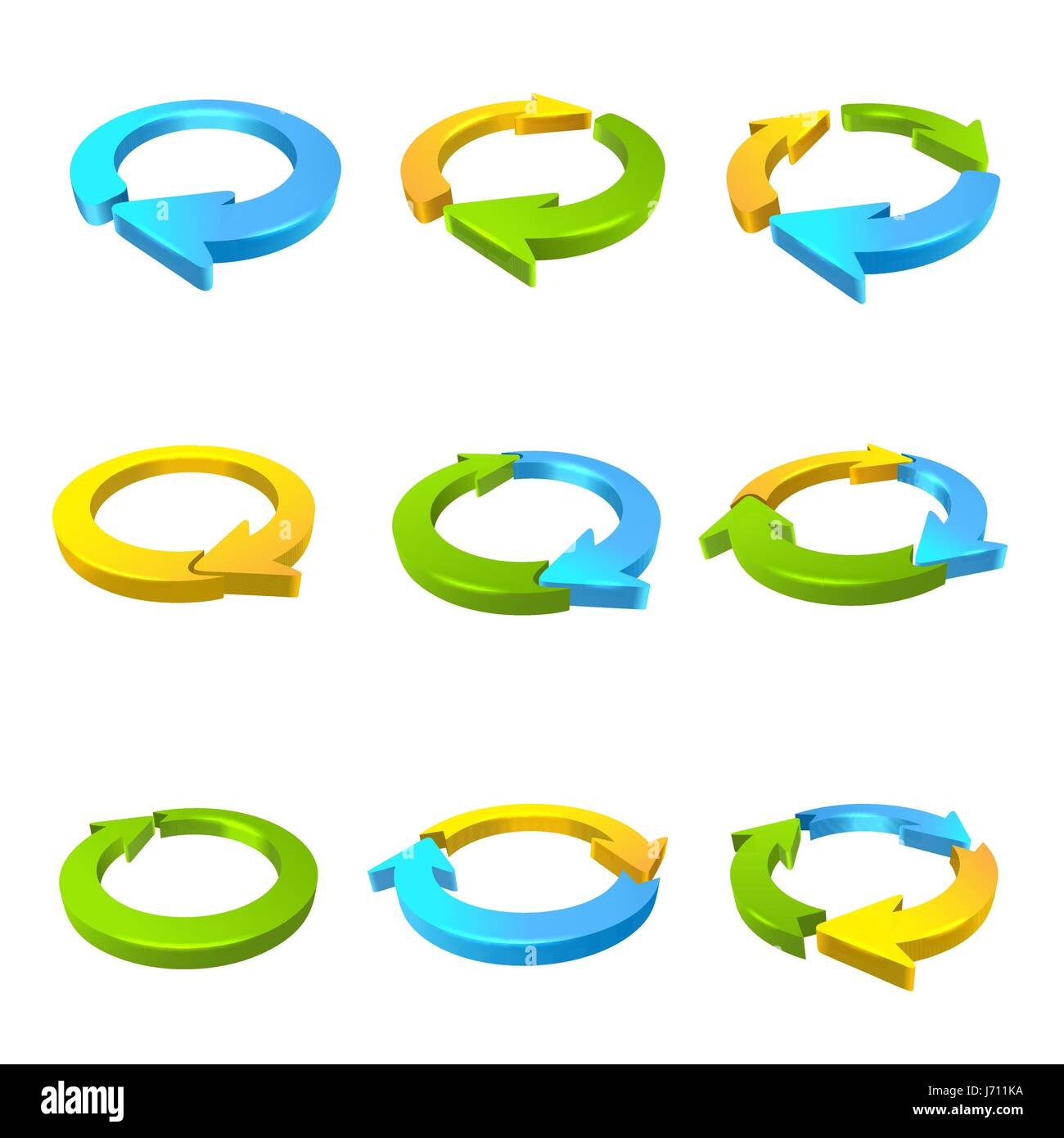 Circular Arrow 3D isolated on white background Stock Vector Image & Art ...