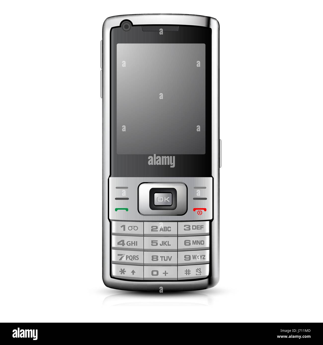 Mobile isolated on white background Stock Vector Image & Art - Alamy