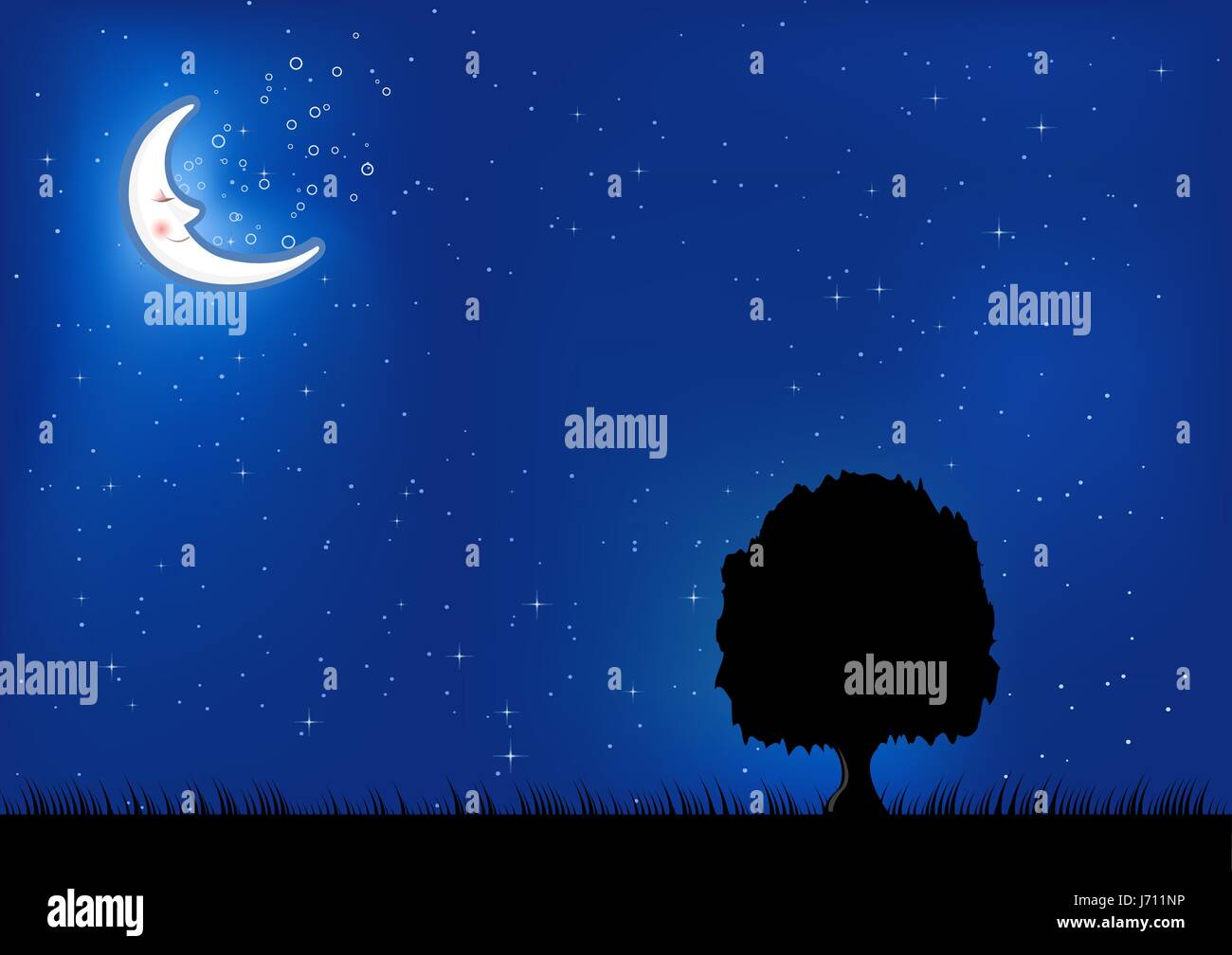 Grass dark night background Stock Vector Images - Alamy