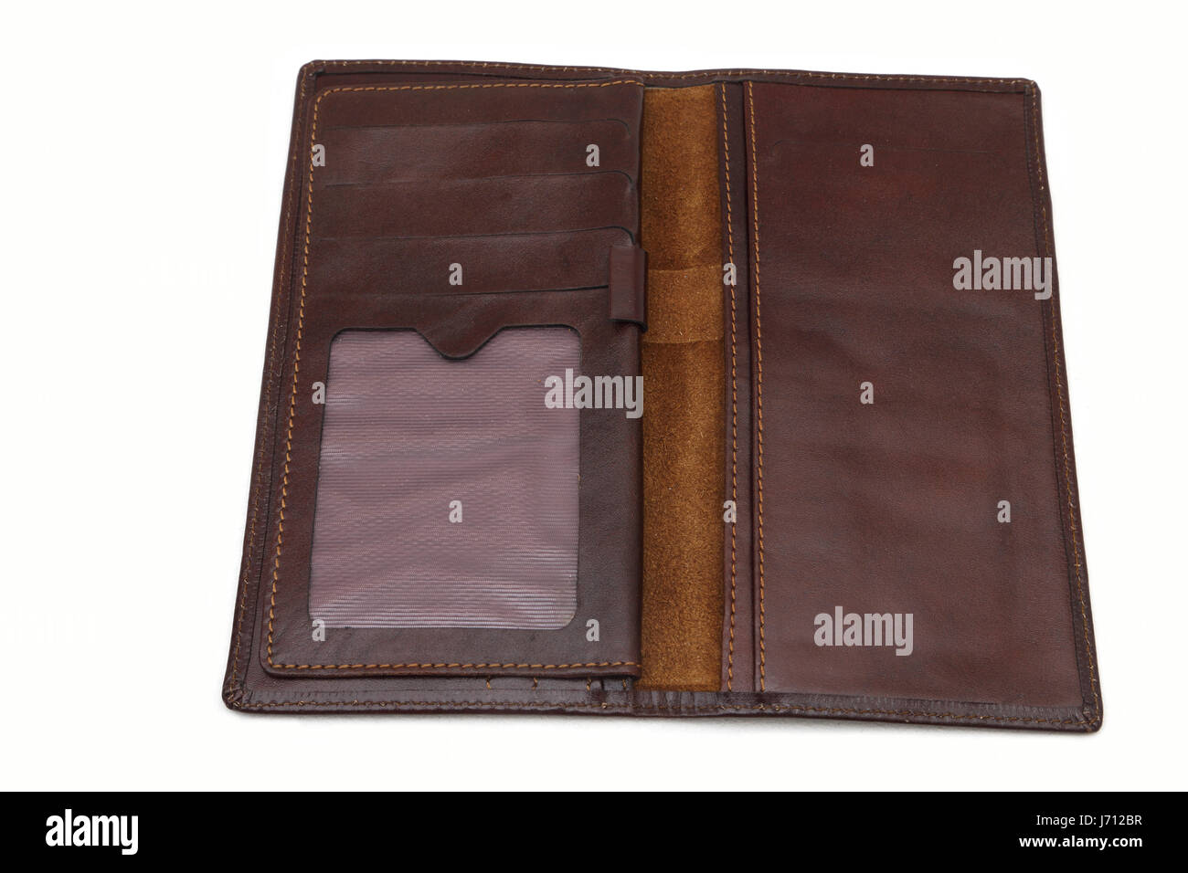 Brown Leather Wallet Stock Photo - Alamy