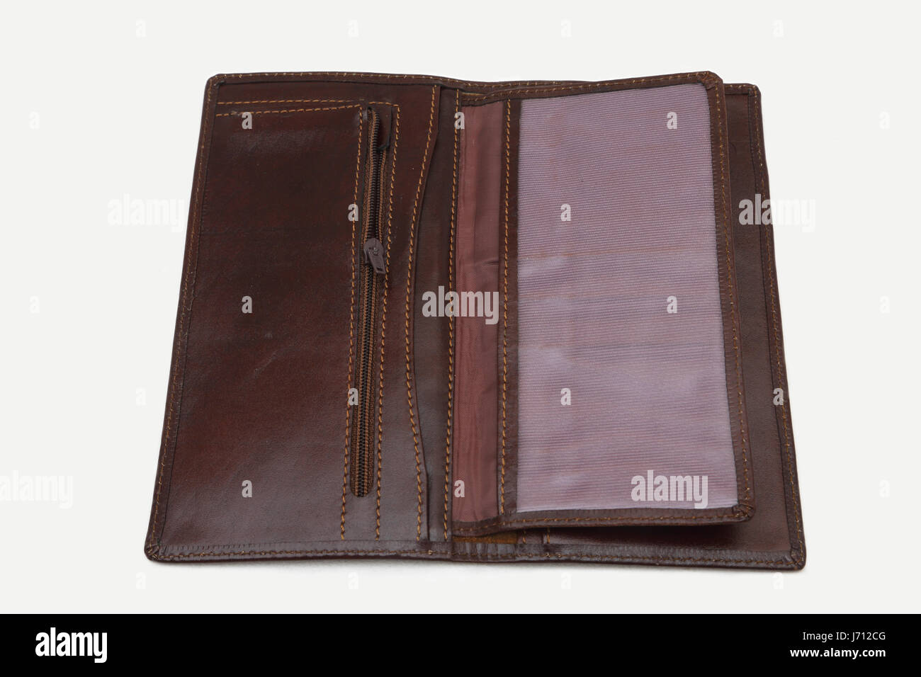 Brown Leather Wallet Stock Photo - Alamy