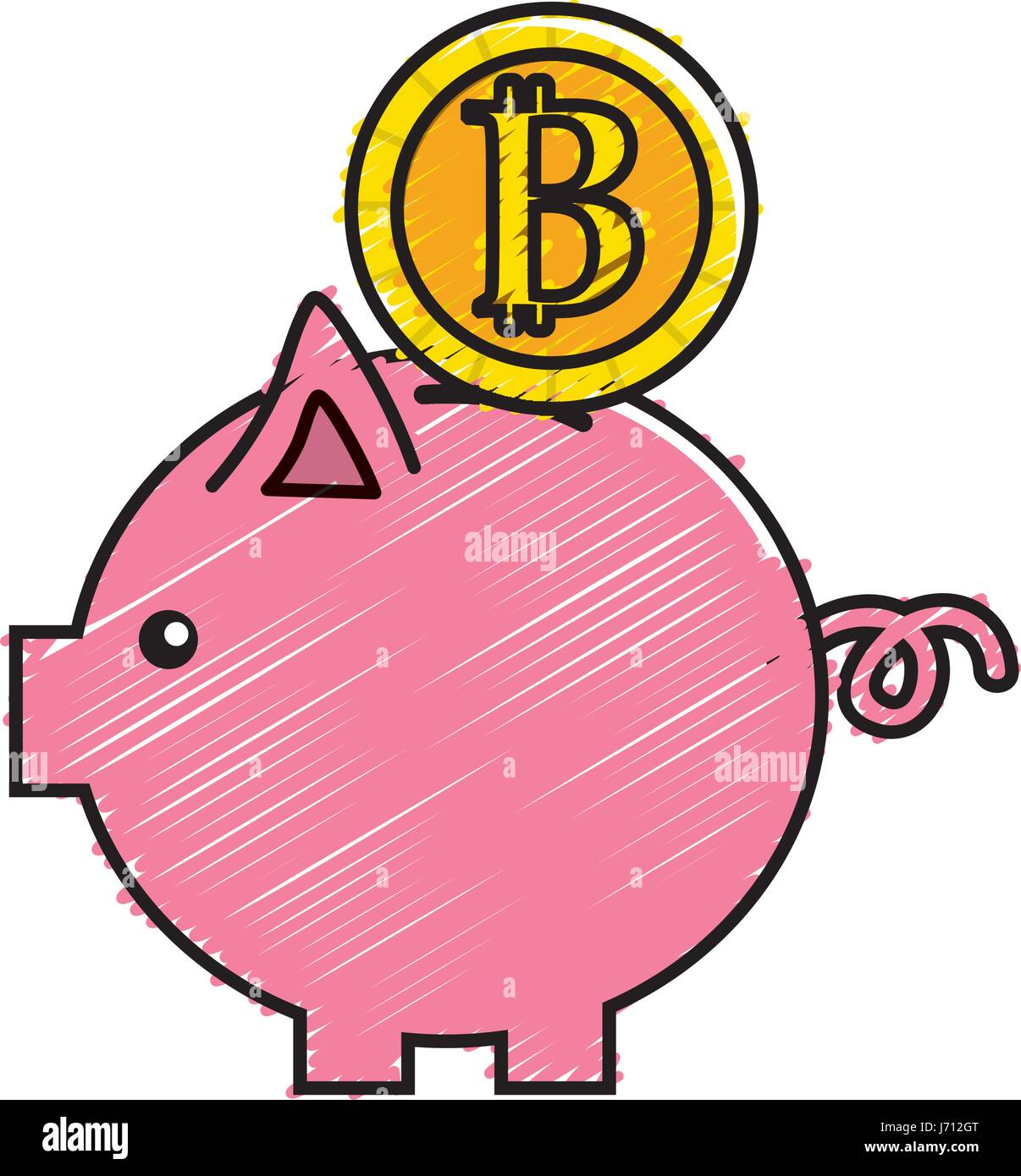 Broken savings Stock Vector Images - Alamy