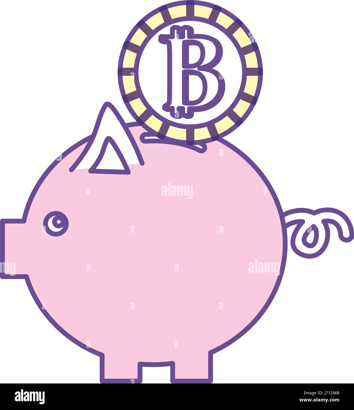 nice pig to save coin currency broken Stock Vector Image & Art - Alamy