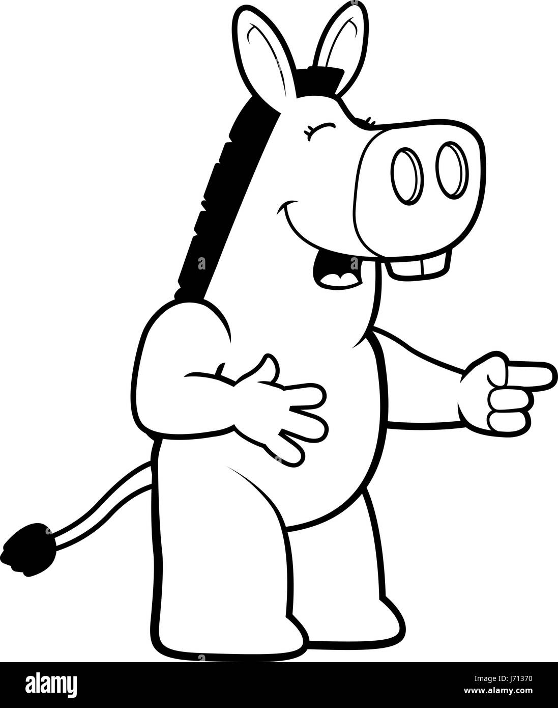 Laughing Donkey Vector