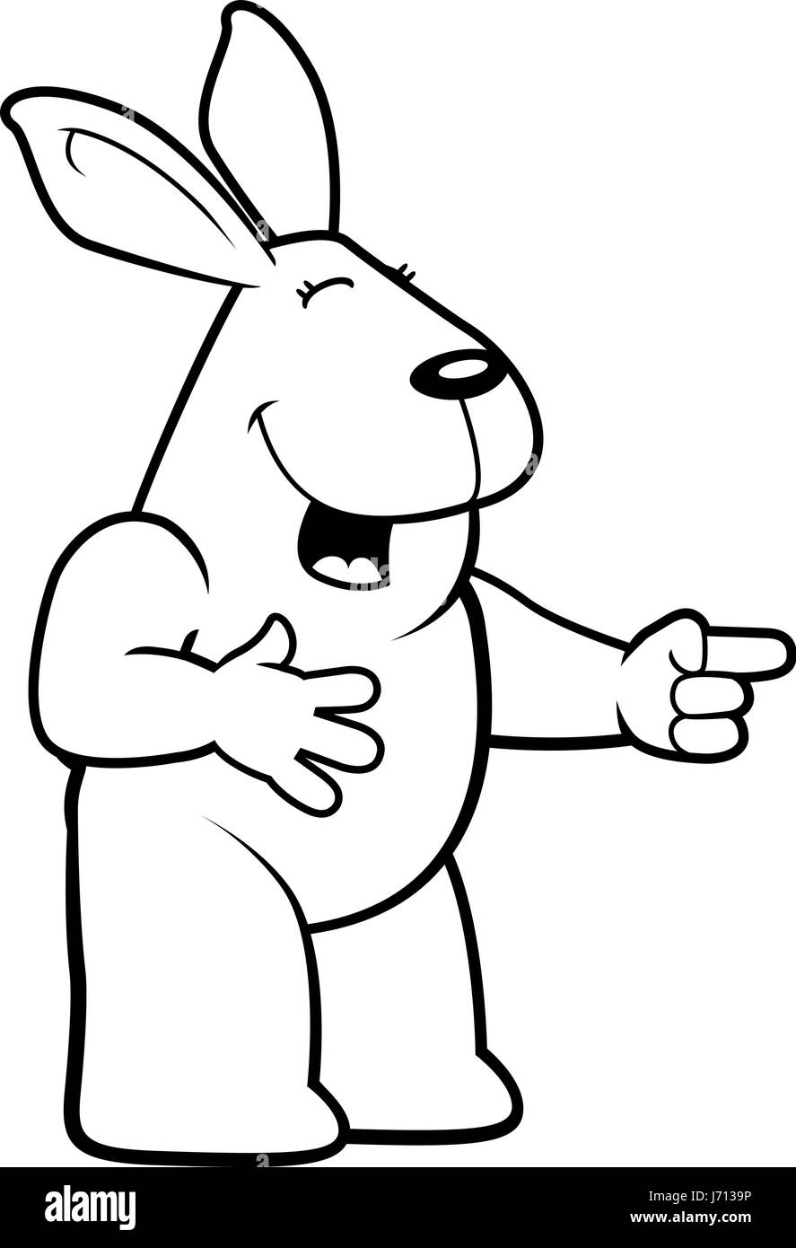 A happy cartoon rabbit laughing and smiling Stock Vector Image & Art ...