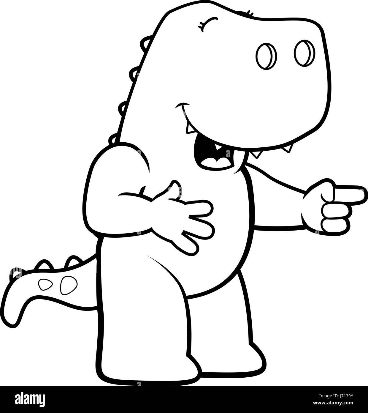 A happy cartoon dinosaur laughing and smiling Stock Vector Image & Art ...