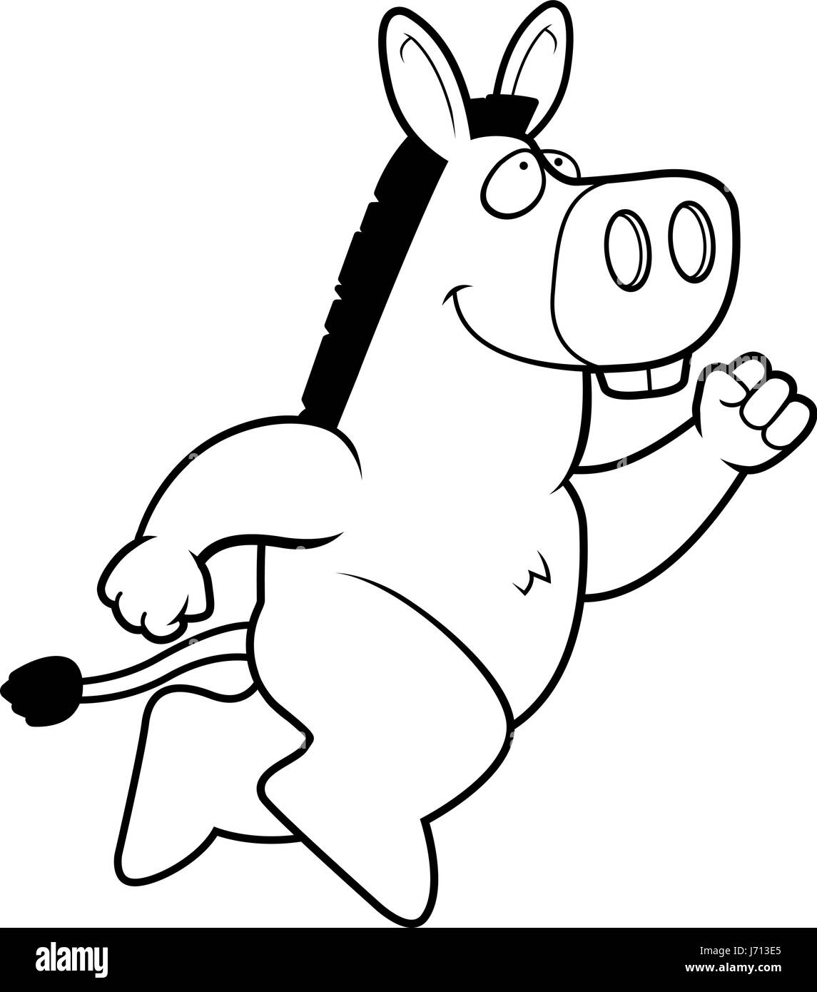 A happy cartoon donkey jumping and smiling Stock Vector Image & Art - Alamy