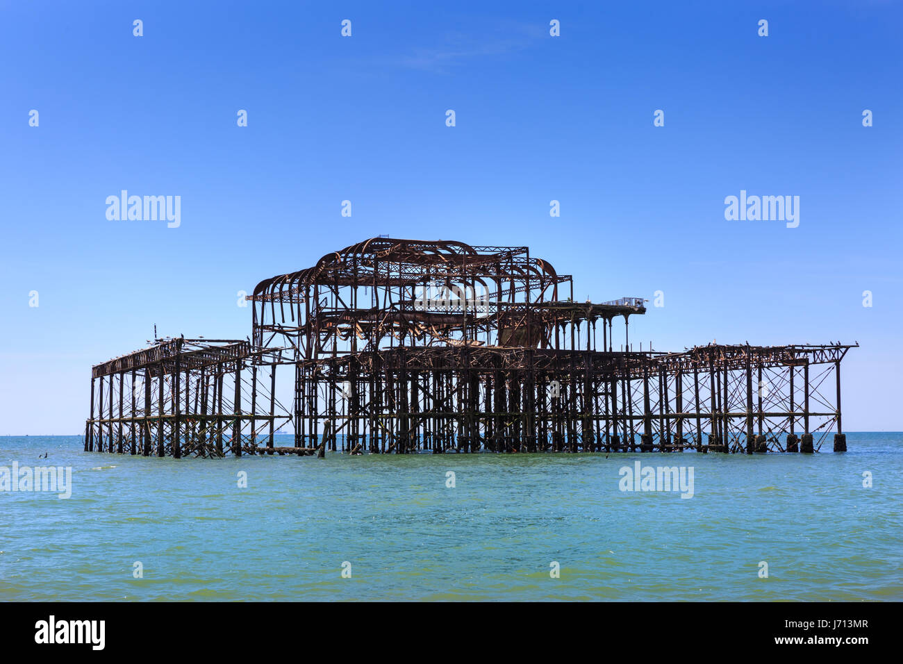 Brighton skeleton west pier hi-res stock photography and images - Alamy
