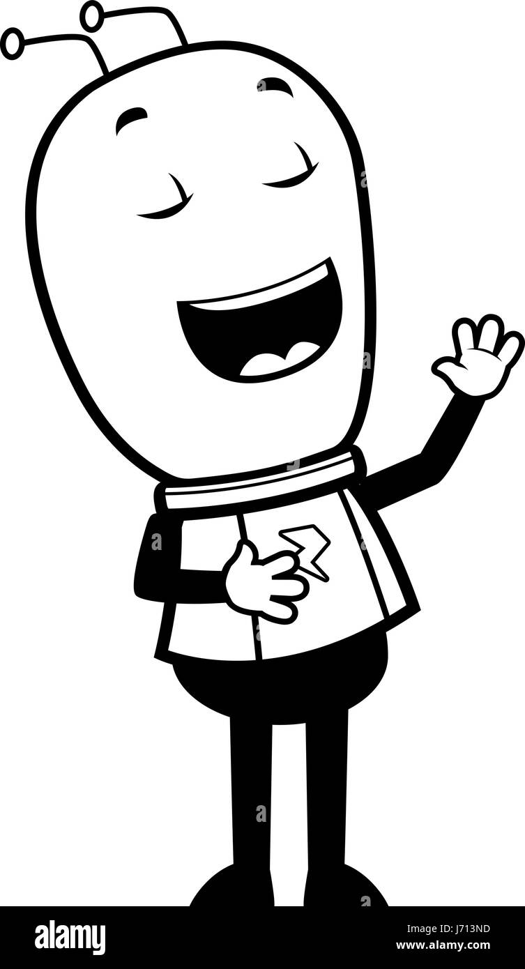 A happy cartoon alien laughing and smiling Stock Vector Image & Art - Alamy
