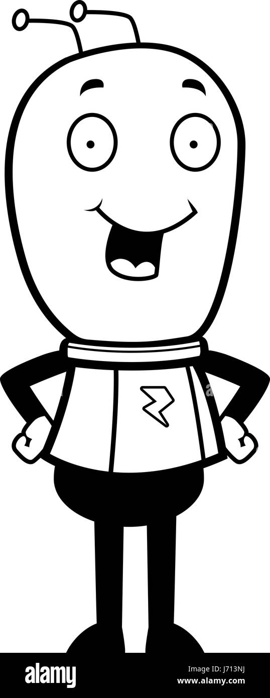A happy cartoon alien standing and smiling Stock Vector Image & Art - Alamy