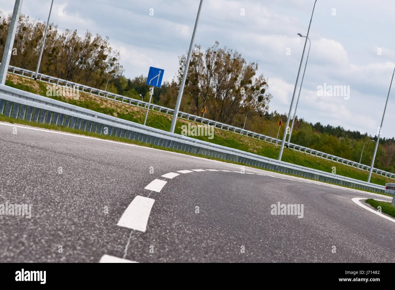 curve on asphalt highway Stock Photo - Alamy