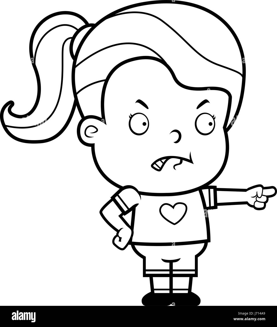 A cartoon toddler angry and pointing Stock Vector Image & Art - Alamy