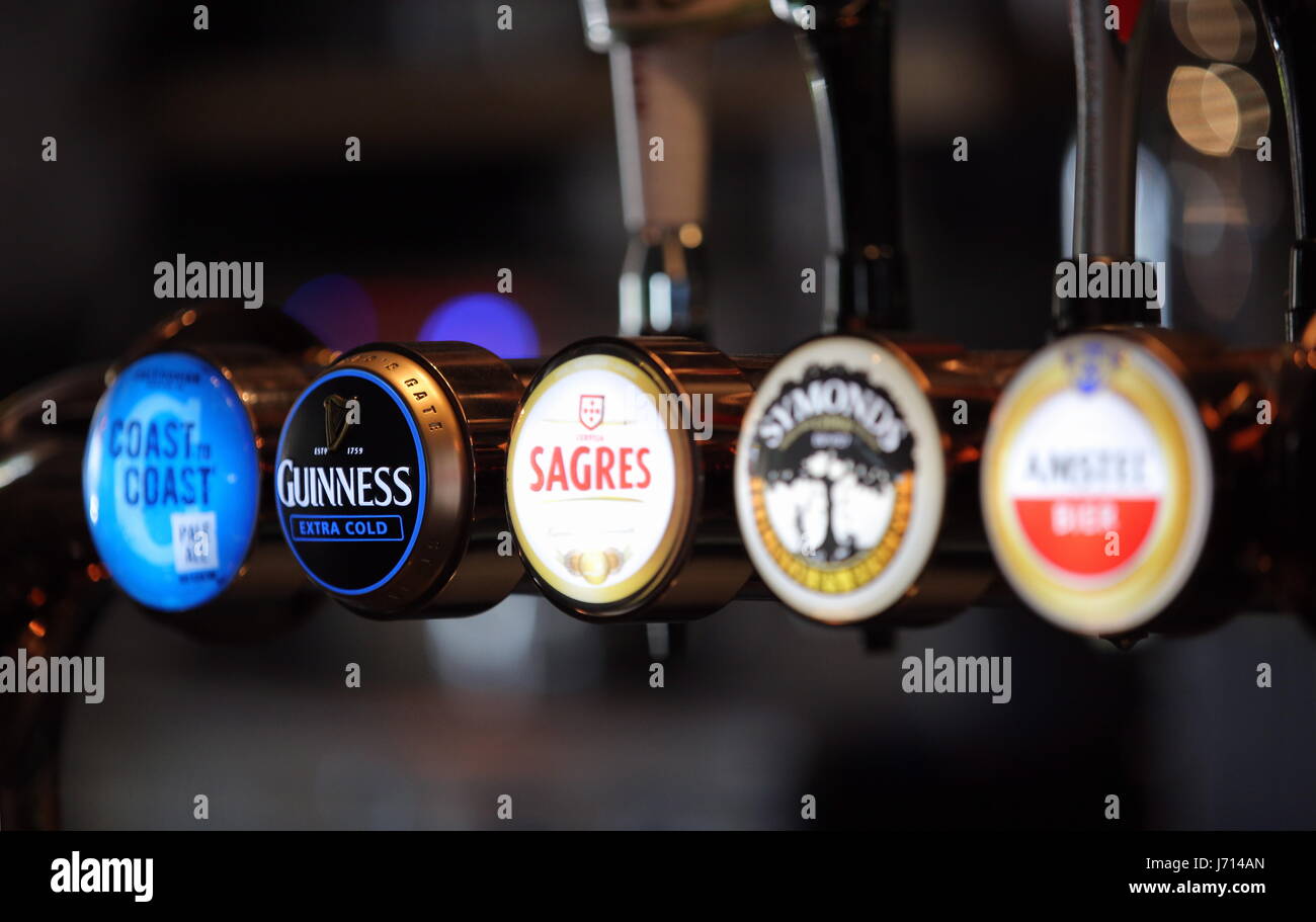 (L-R) Coast to Coast, Guiness Extra Cold, Sagres, Symonds and Amstel ...