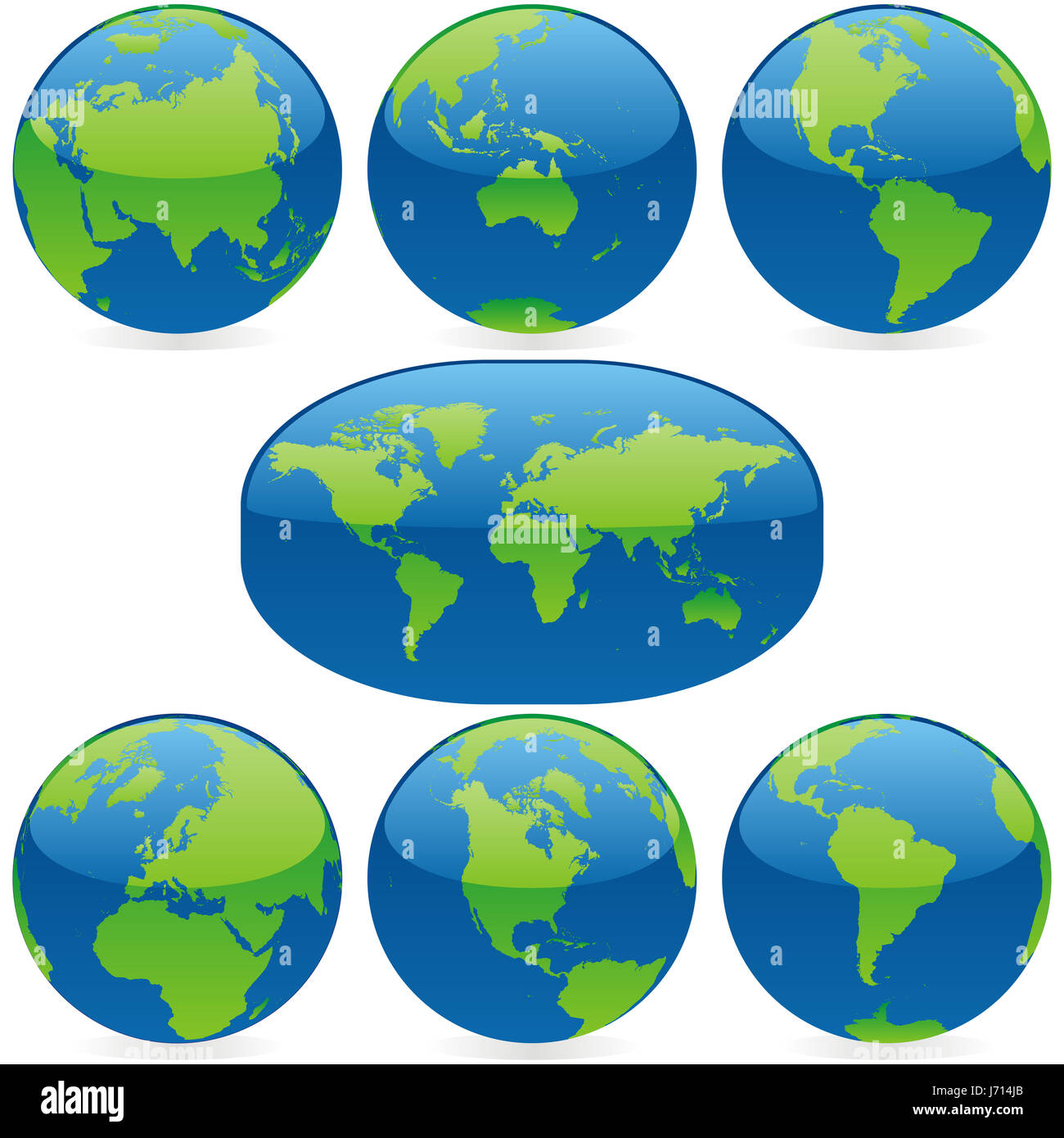 object isolated illustration globe planet earth world map atlas map of ...