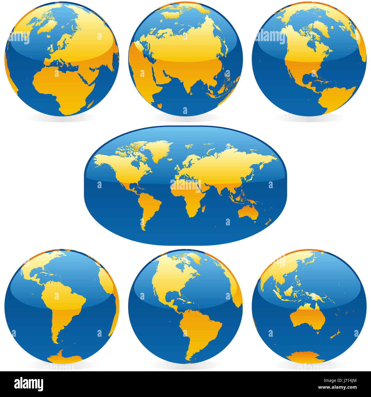 object isolated illustration globe planet earth world map atlas map of ...