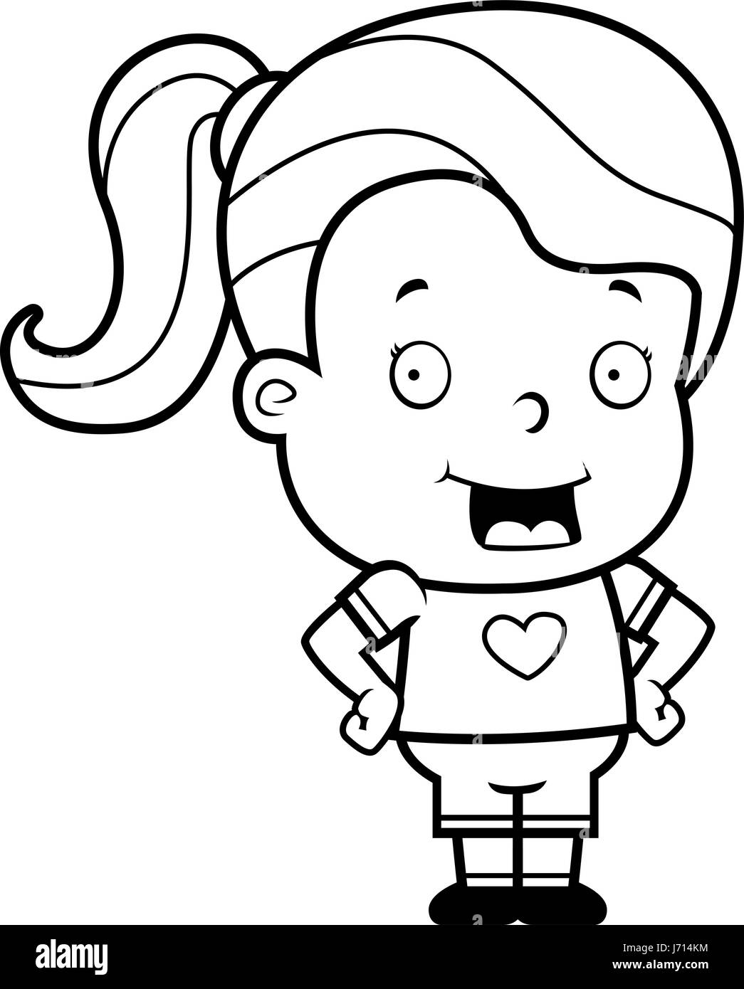 A happy cartoon toddler standing and smiling Stock Vector Image & Art ...
