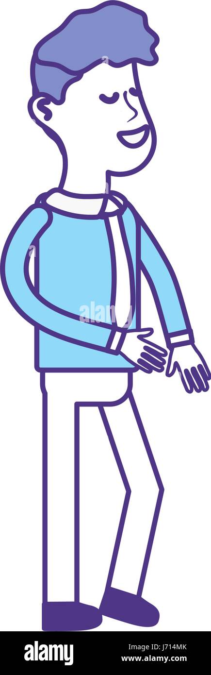 cute man with hairstyle and elegant wear Stock Vector Image & Art - Alamy