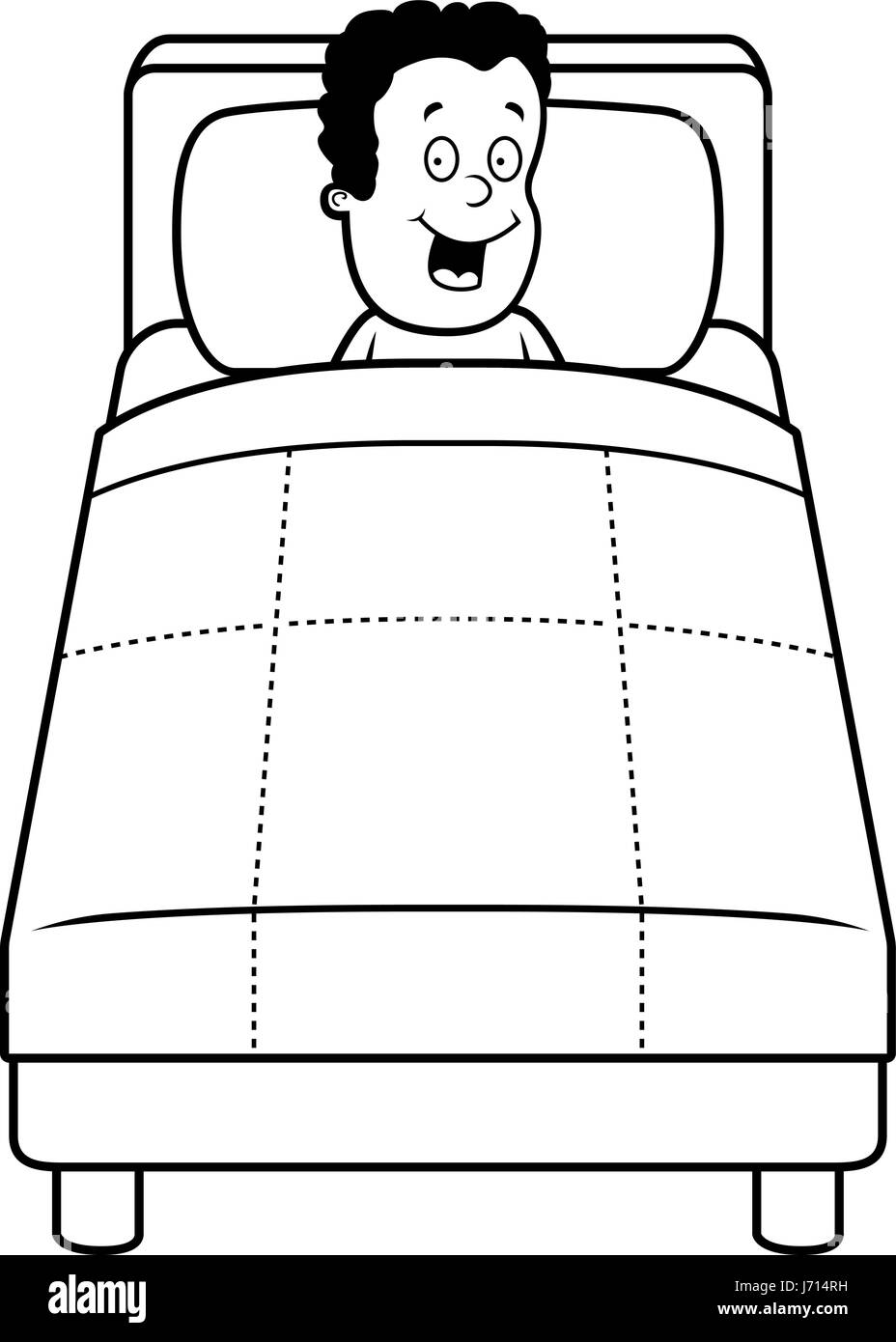 A happy cartoon child ready for bedtime Stock Vector Image & Art - Alamy