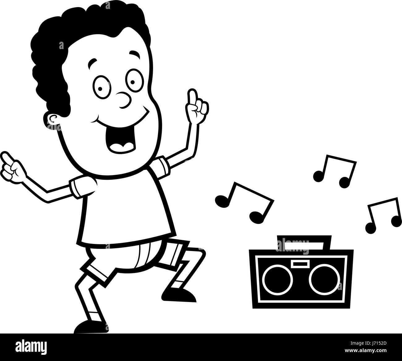A happy cartoon child dancing and smiling Stock Vector Image & Art - Alamy