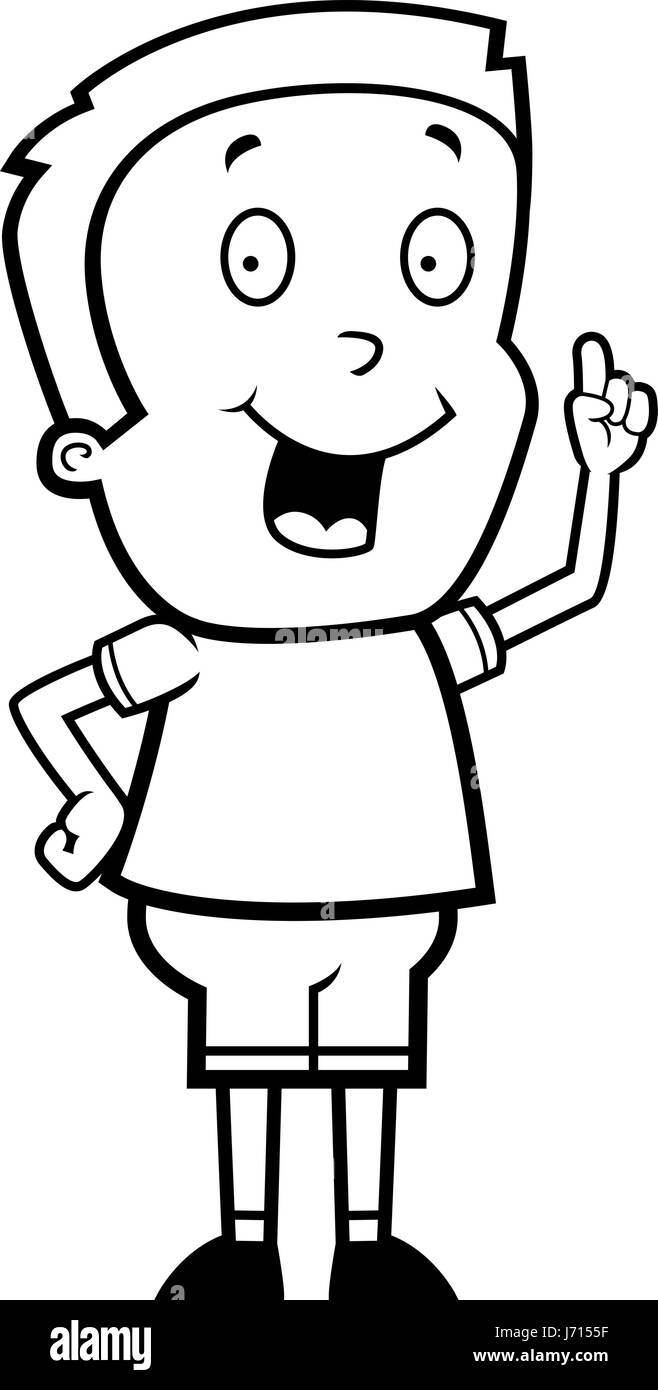 A happy cartoon boy with an idea Stock Vector Image & Art - Alamy