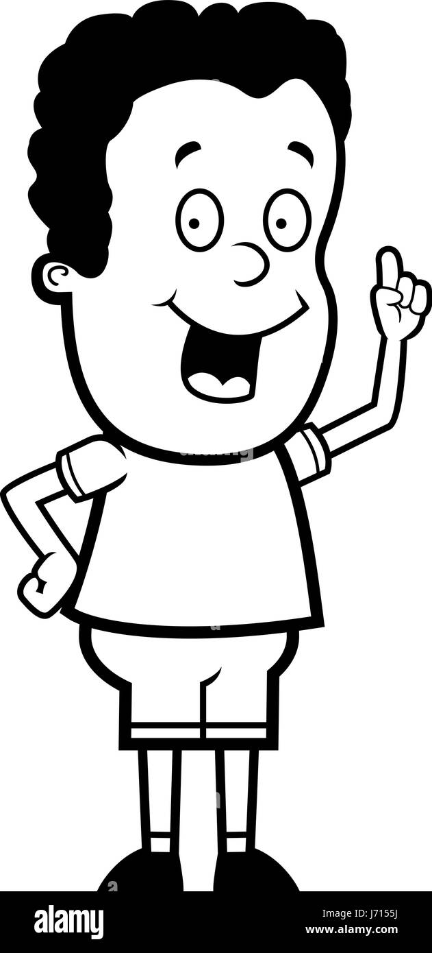 A happy cartoon boy with an idea Stock Vector Image & Art - Alamy