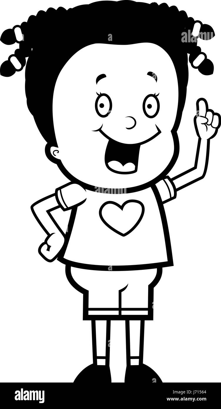 A happy cartoon girl with an idea Stock Vector Image & Art - Alamy