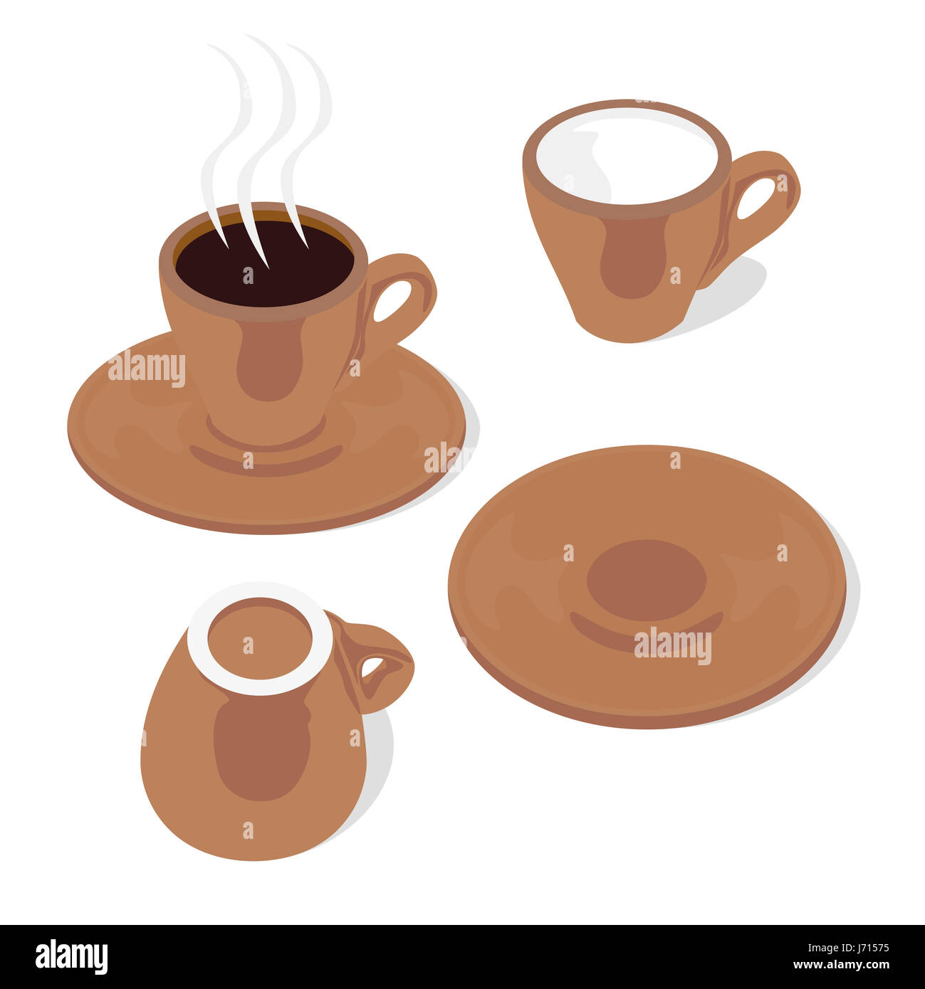 cup object isolated illustration espresso coffee cup object drink ...
