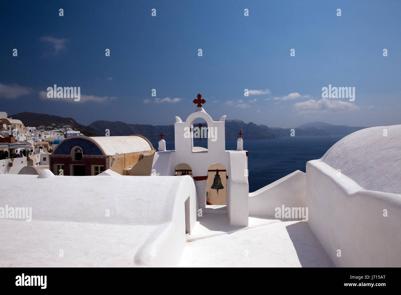 church island isle blue house building beautiful beauteously nice ...
