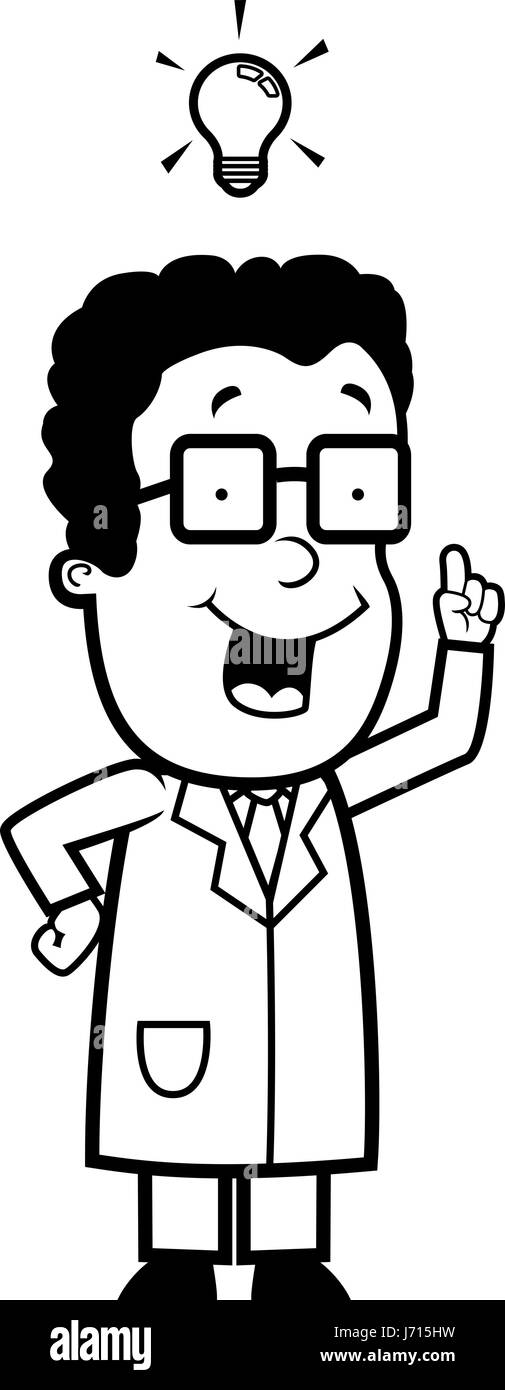 A happy cartoon child scientist with an idea Stock Vector Image & Art ...