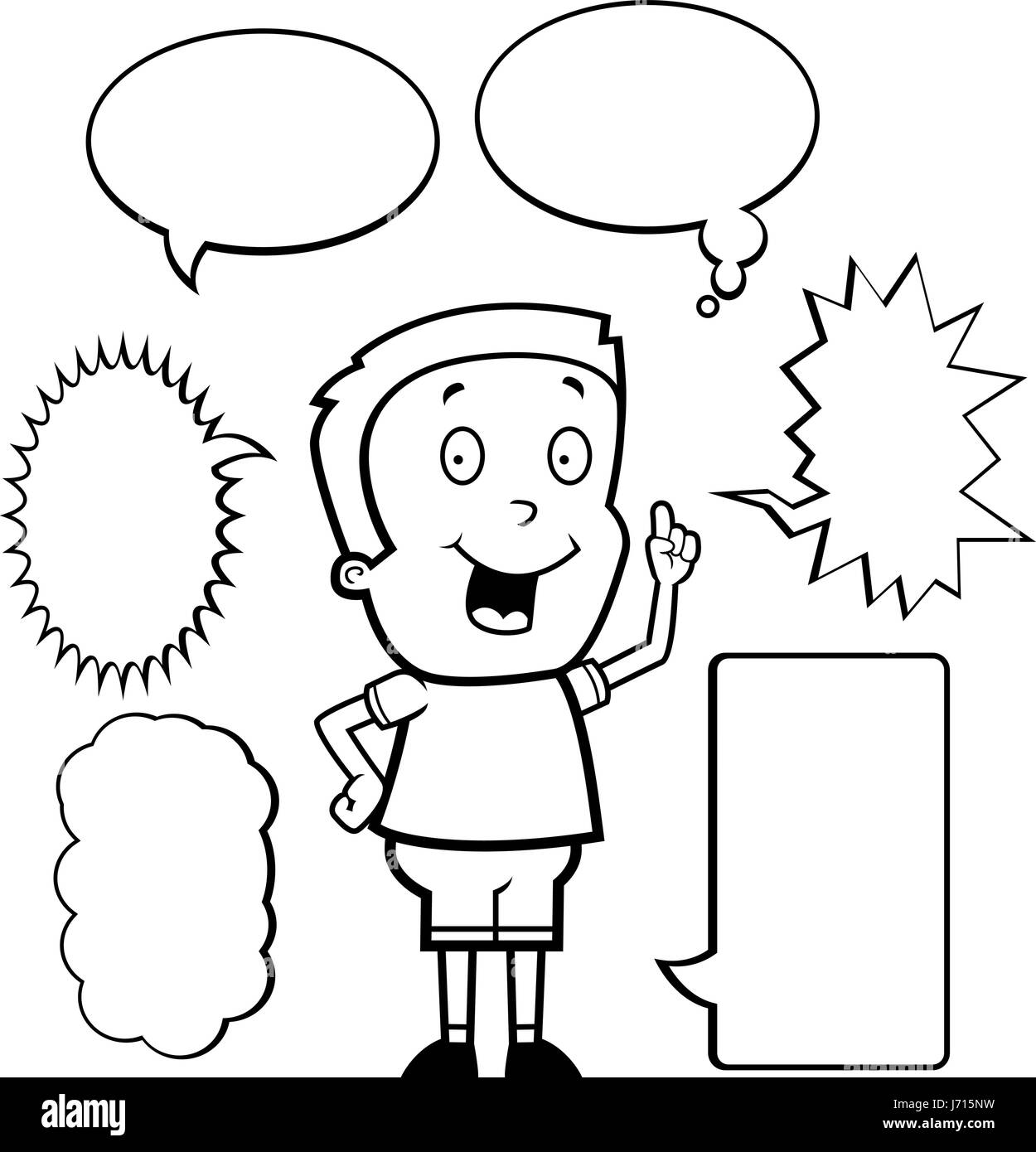 A happy cartoon child talking and smiling Stock Vector Image & Art - Alamy