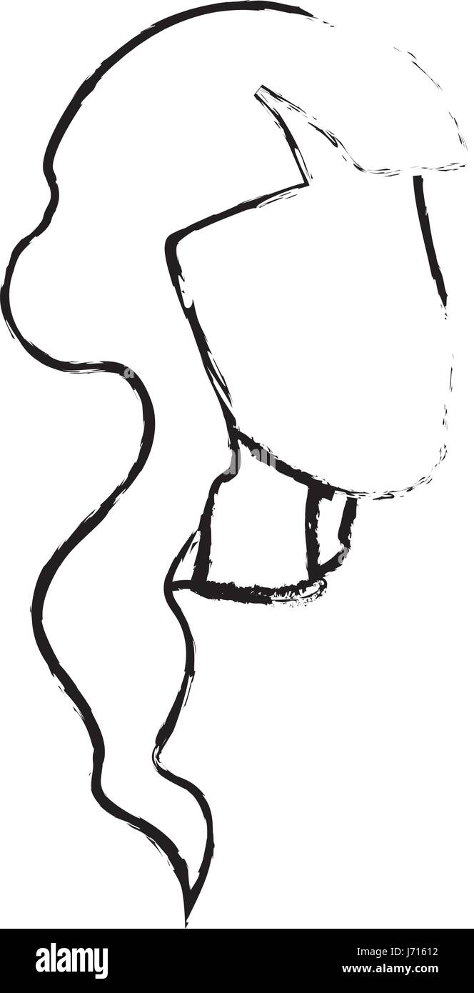 figure beauty woman face with hairstyle Stock Vector Image & Art - Alamy