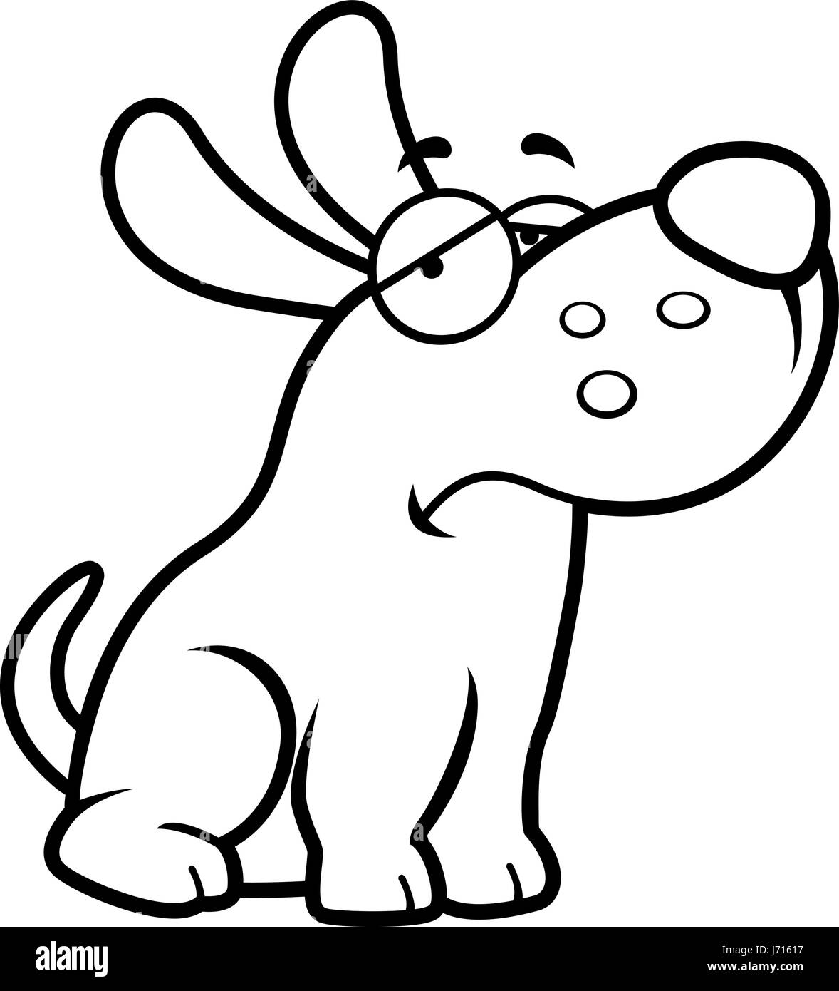 A cartoon illustration of a dog looking sad Stock Vector Image & Art ...
