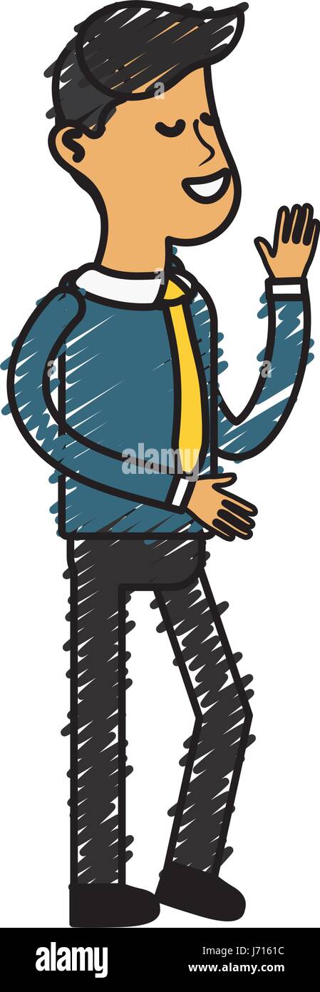 cute man with hairstyle and elegant wear Stock Vector Image & Art - Alamy