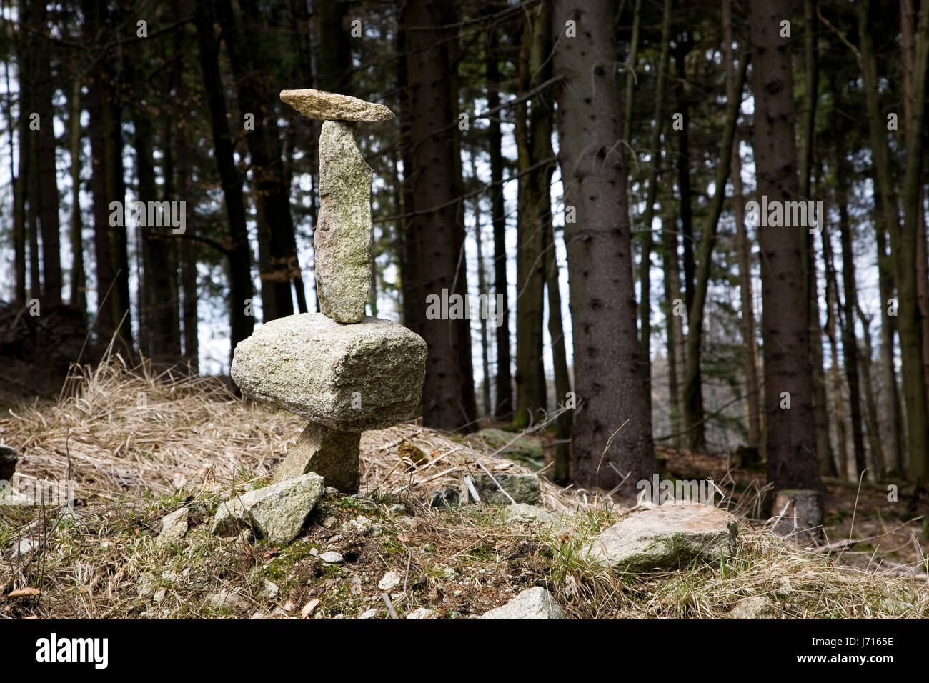 stone balance stack balance out stones sign signal art work of art tree ...