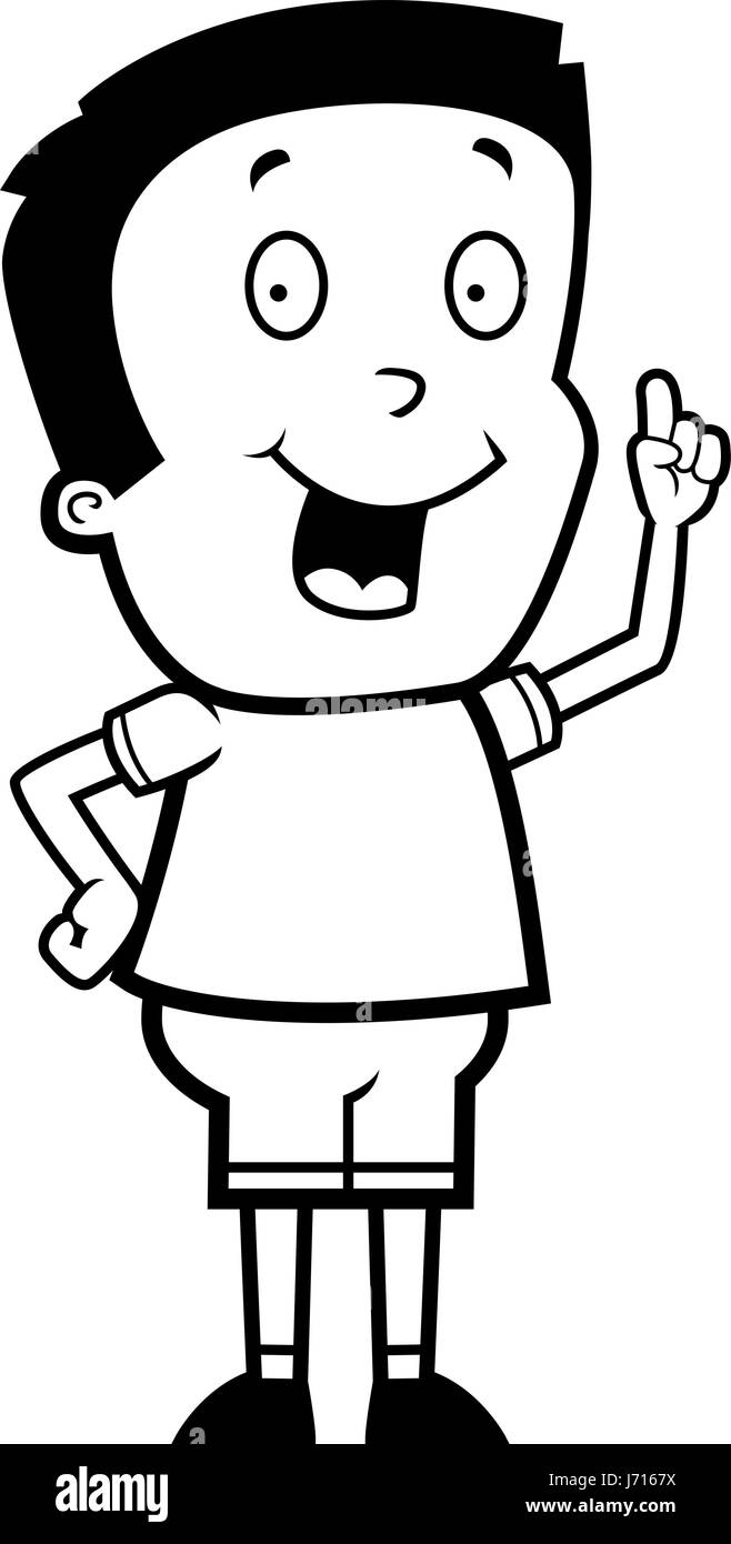 A cartoon illustration of a boy with an idea Stock Vector Image & Art ...