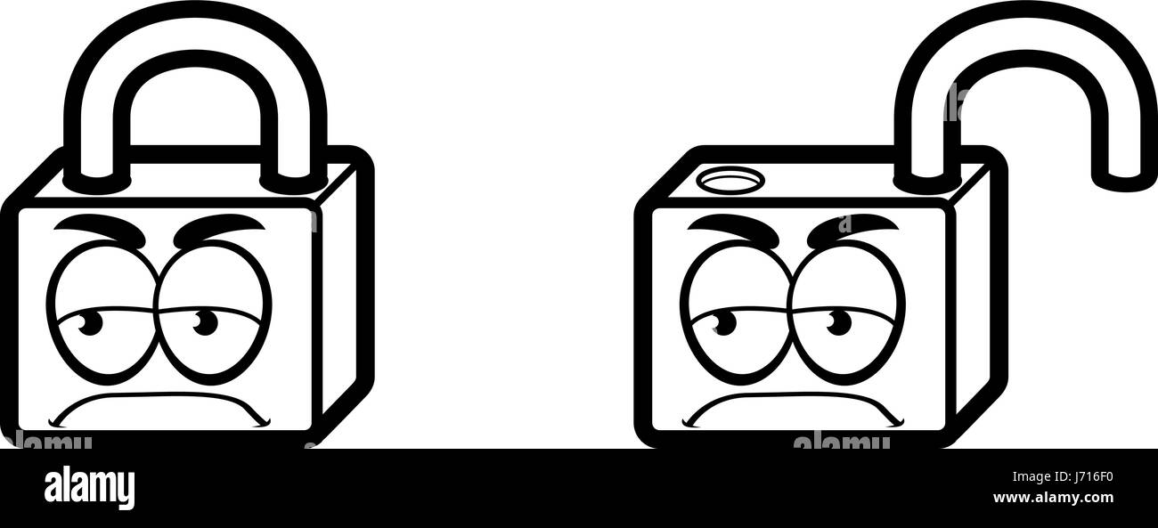 Cartoon lock hi-res stock photography and images - Alamy