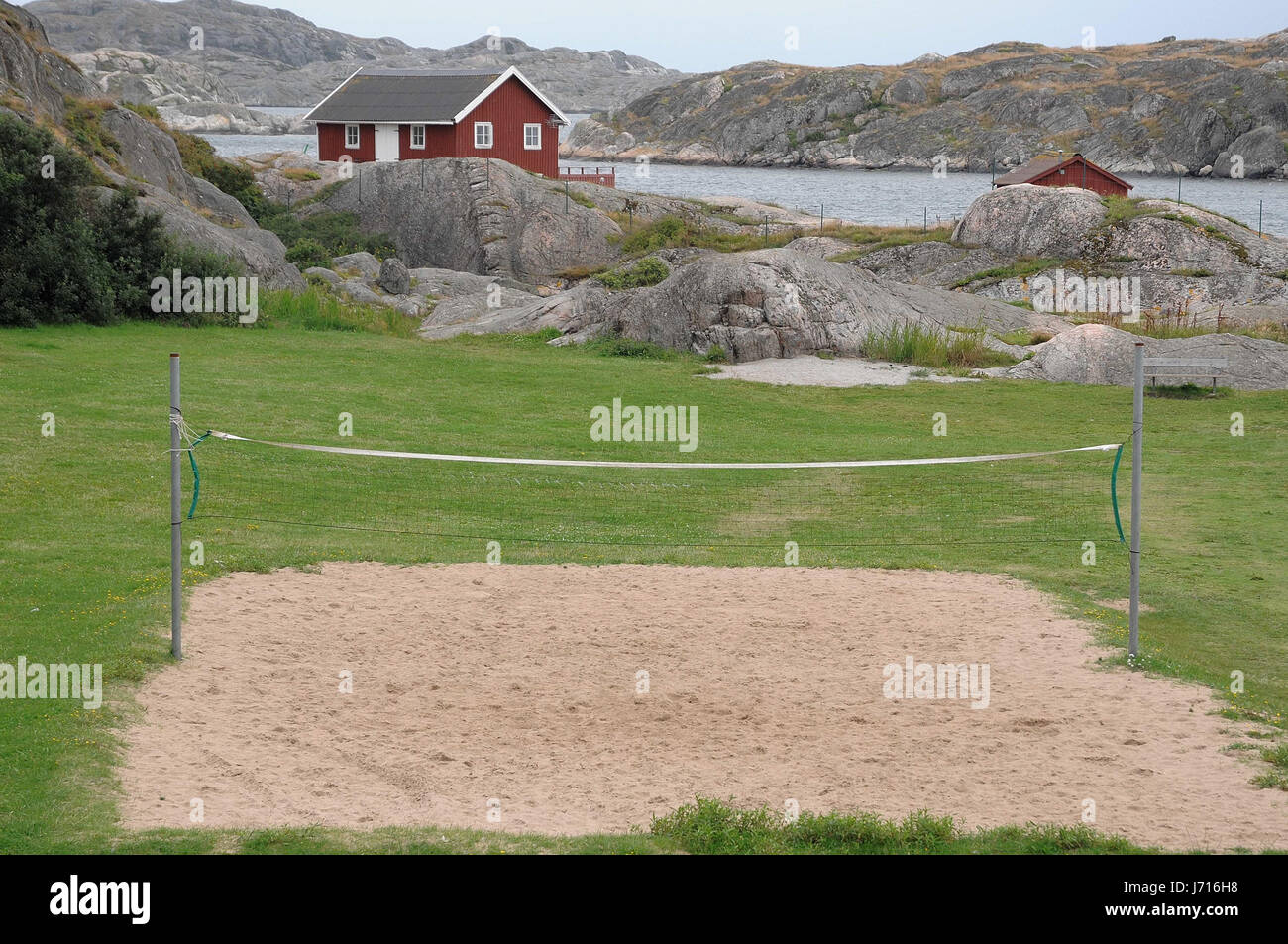 beach volleyball feld in the schren Stock Photo - Alamy