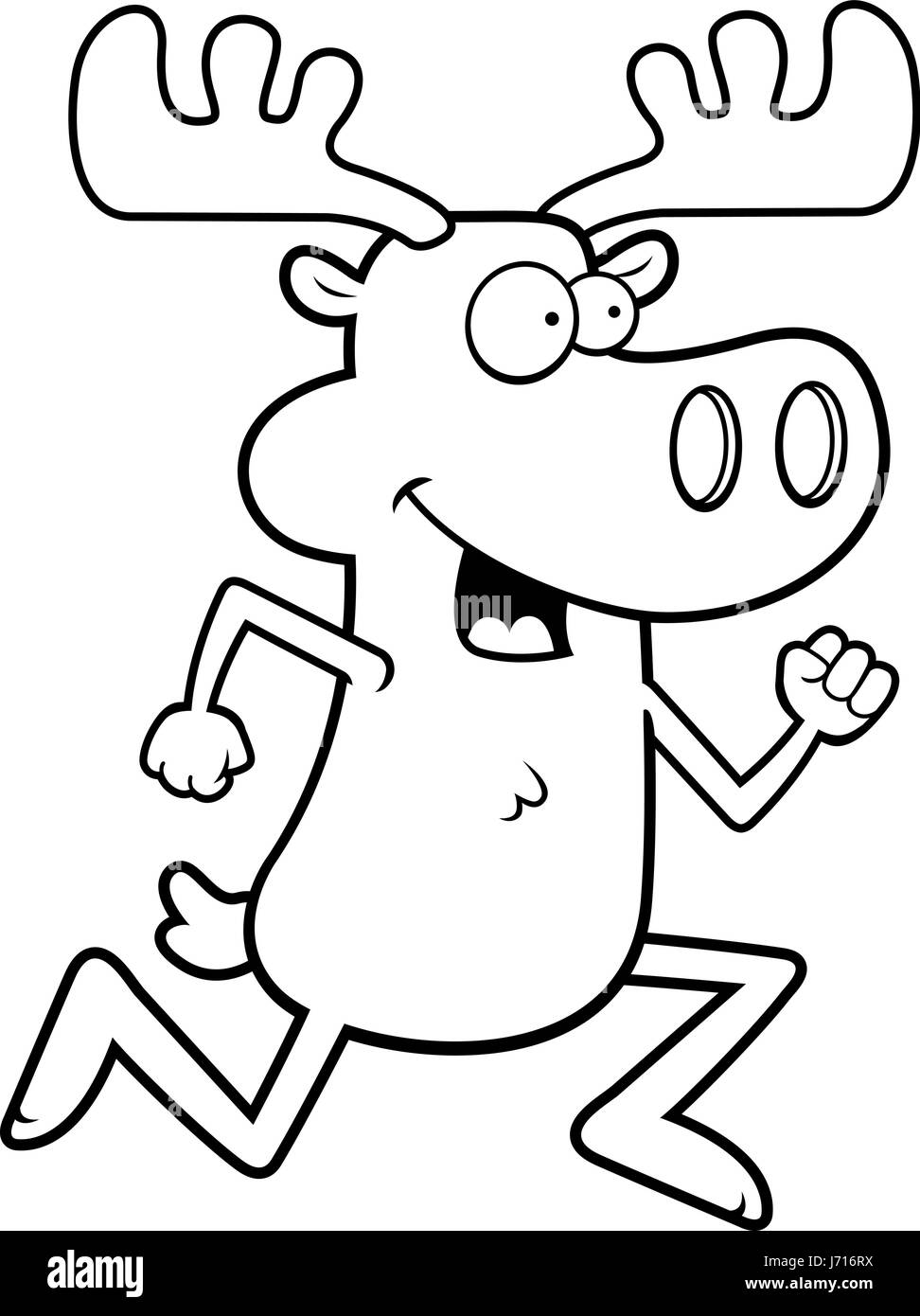 Cartoon smiling moose hi-res stock photography and images - Alamy