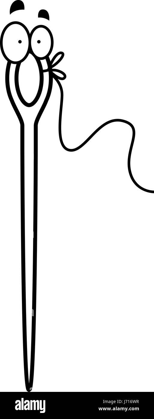 A cartoon sewing needle with a string attached Stock Vector Image & Art ...