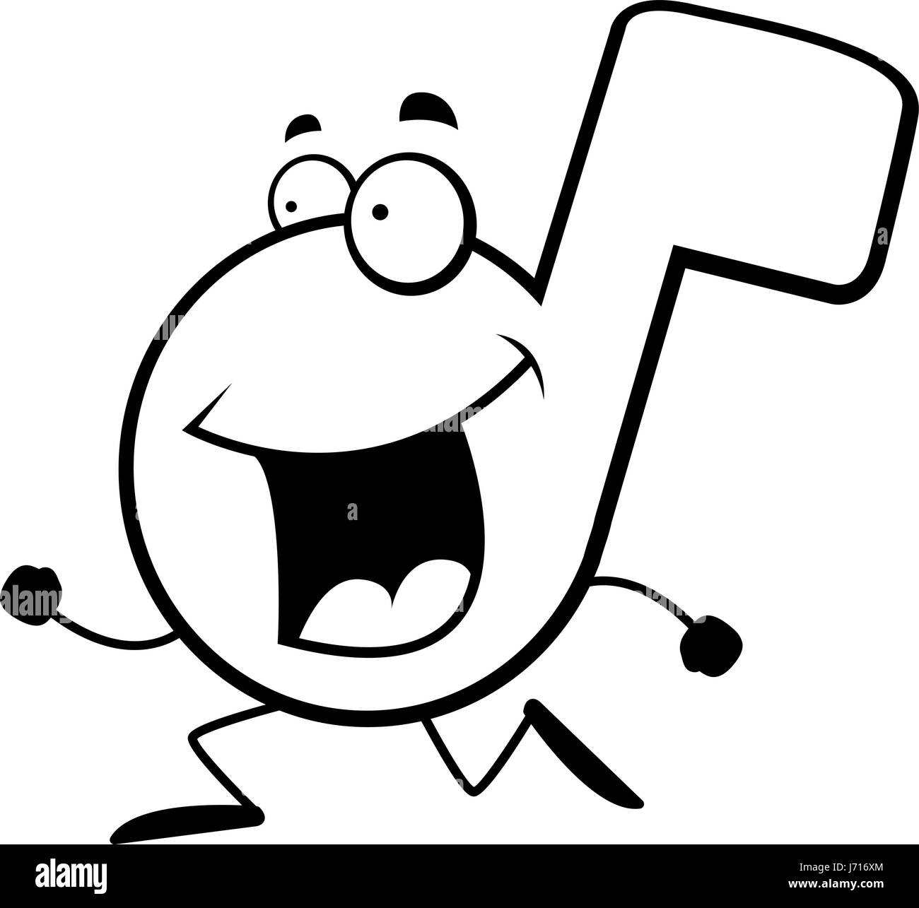 A happy cartoon musical note running and smiling Stock Vector Image ...