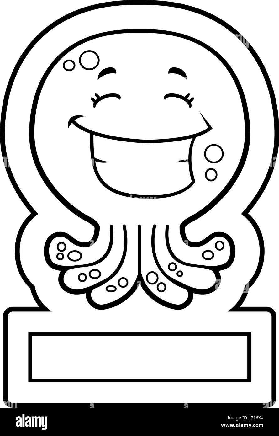 Smiling octopus cartoon hi-res stock photography and images - Alamy