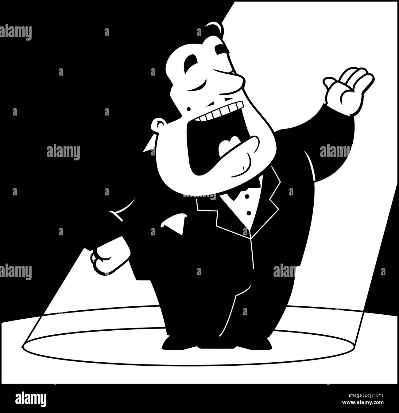 A cartoon opera singer under a spotlight Stock Vector Image & Art - Alamy