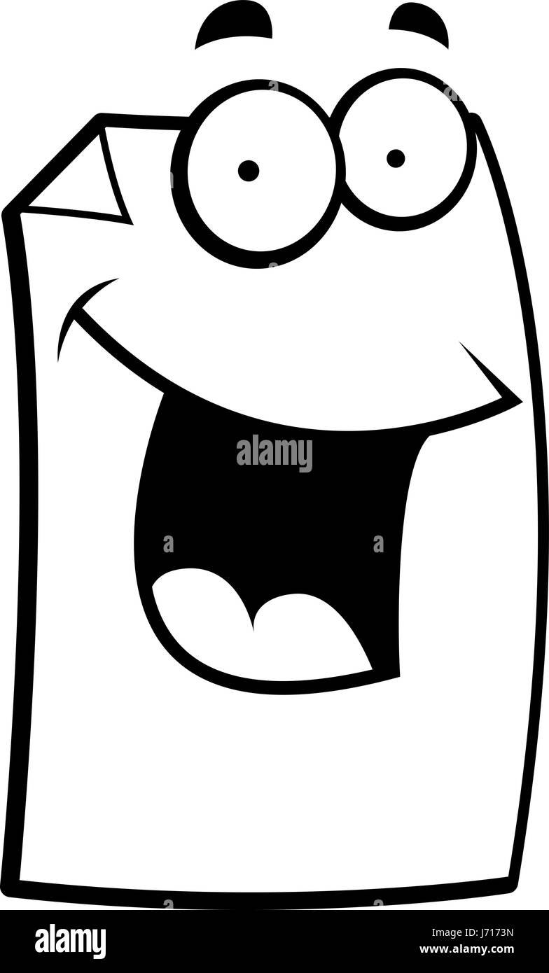 Cartoon piece paper smiling hi-res stock photography and images - Alamy