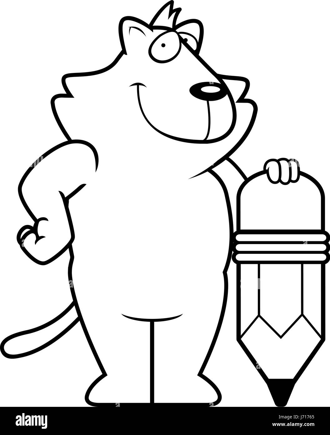 Cat pencil Black and White Stock Photos & Images - Alamy